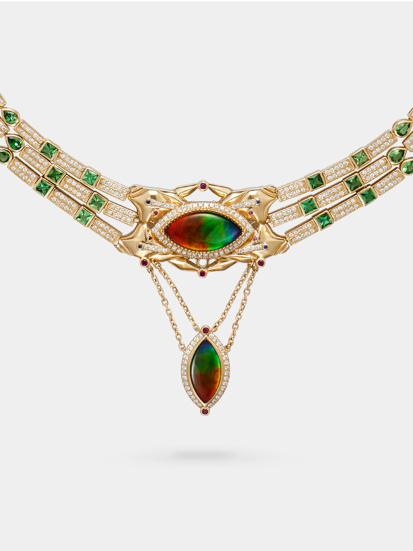 Atiya Mau Ammolite Statement Necklace - Kaimirra