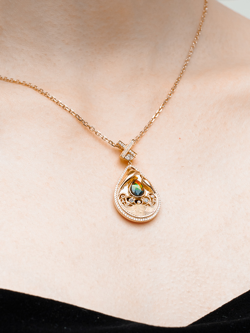 Five Elements: Water Ammolite Pendant - Kaimirra