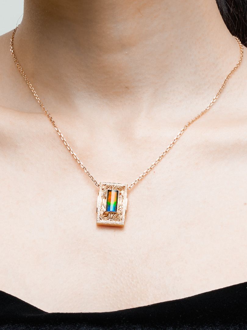 Five Elements: Wood Ammolite Pendant - Kaimirra