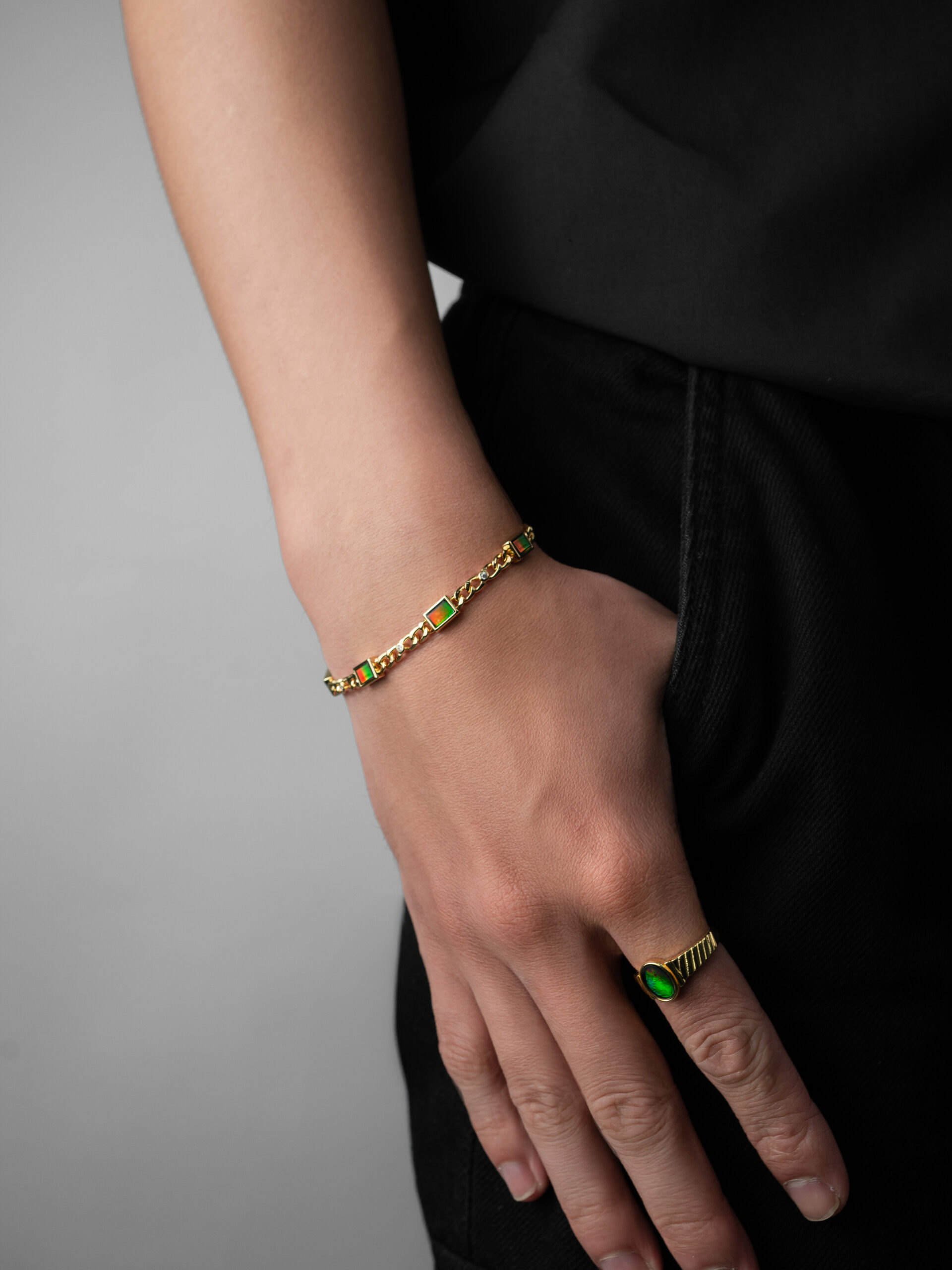 Echo Link Ammolite Bracelet - Kaimirra