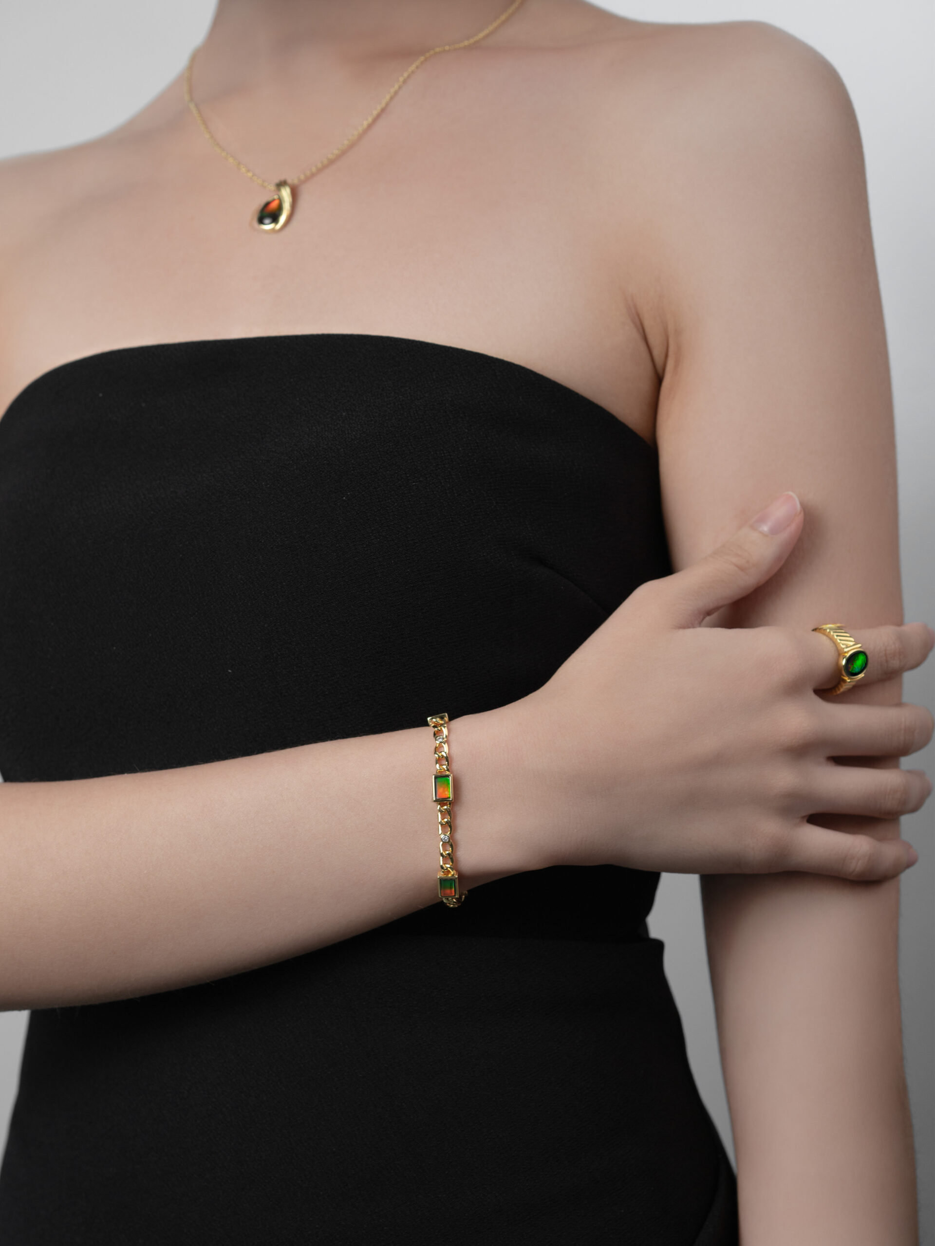 Echo Link Ammolite Bracelet - Kaimirra